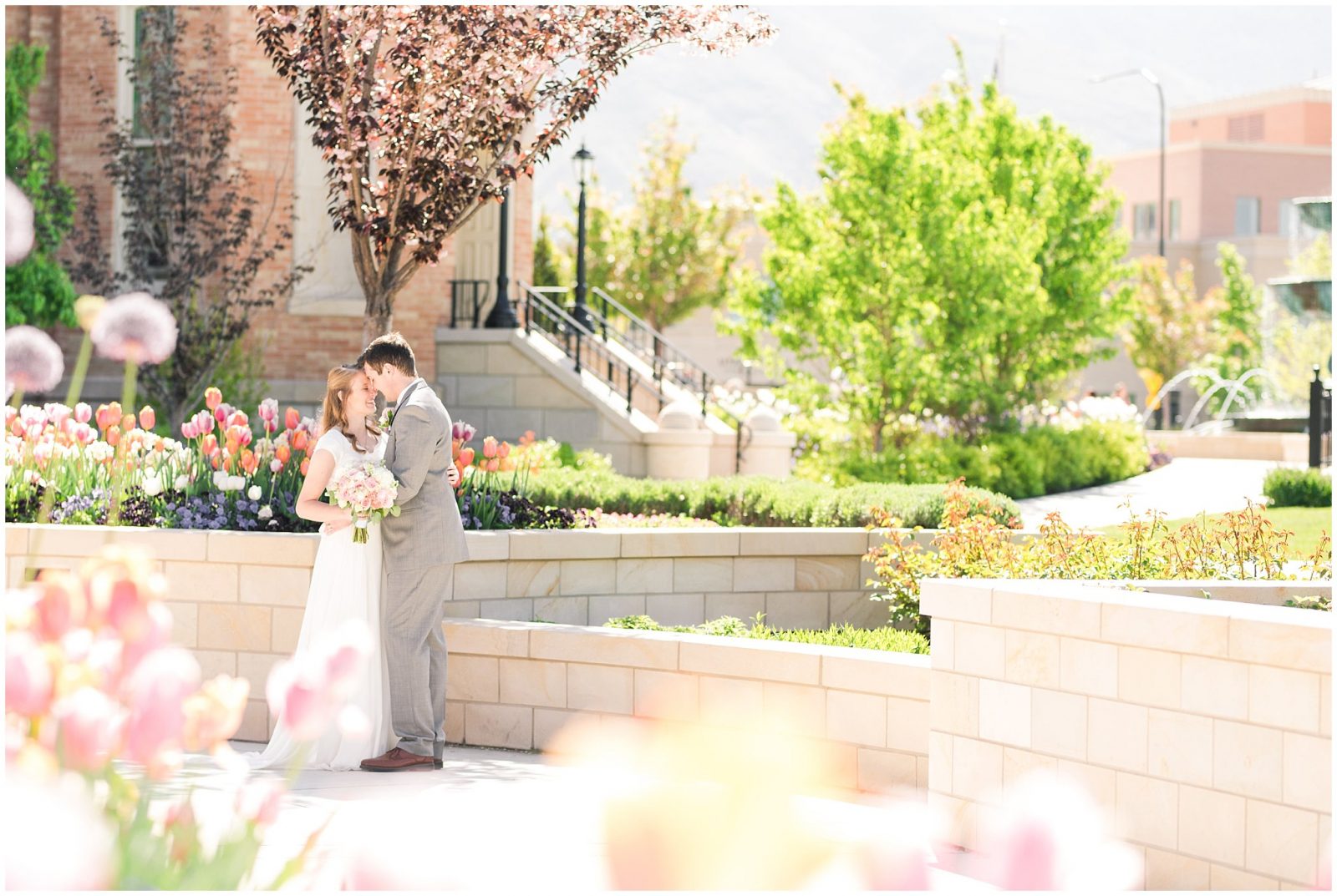 Spring Provo City Center Temple Wedding - Jessie and Dallin Photography