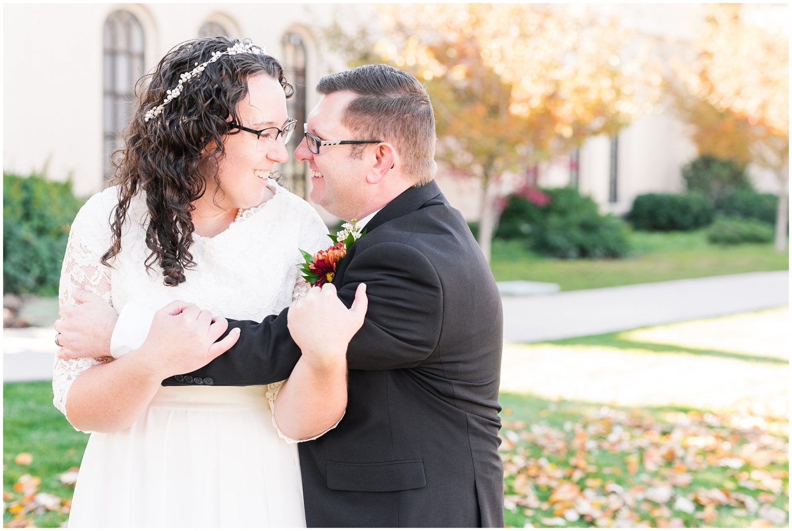 Logan Temple Fall Wedding and Logan Country Club Reception | Jessie and ...