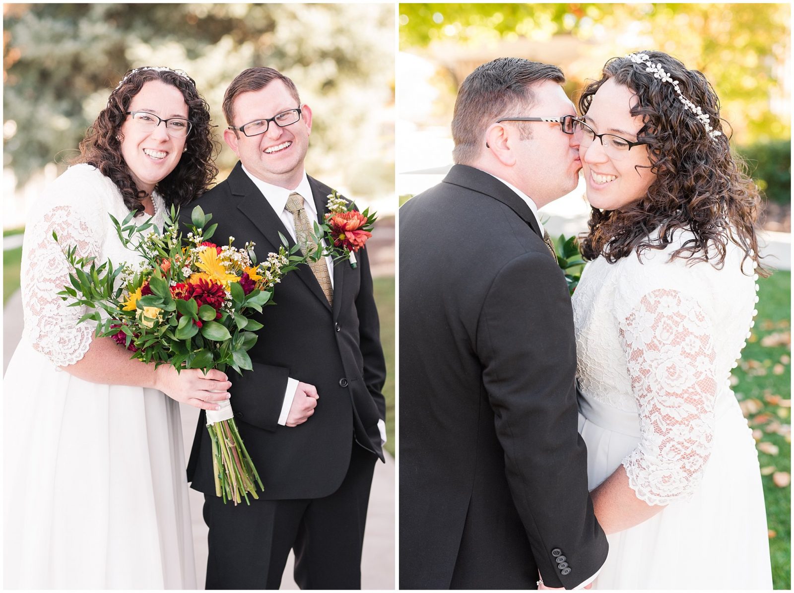 Logan Temple Fall Wedding and Logan Country Club Reception | Jessie and ...
