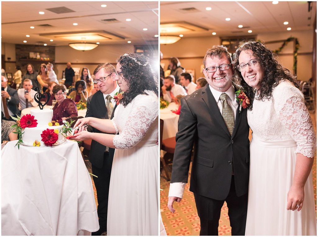 Logan Temple Fall Wedding and Logan Country Club Reception | Jessie and ...