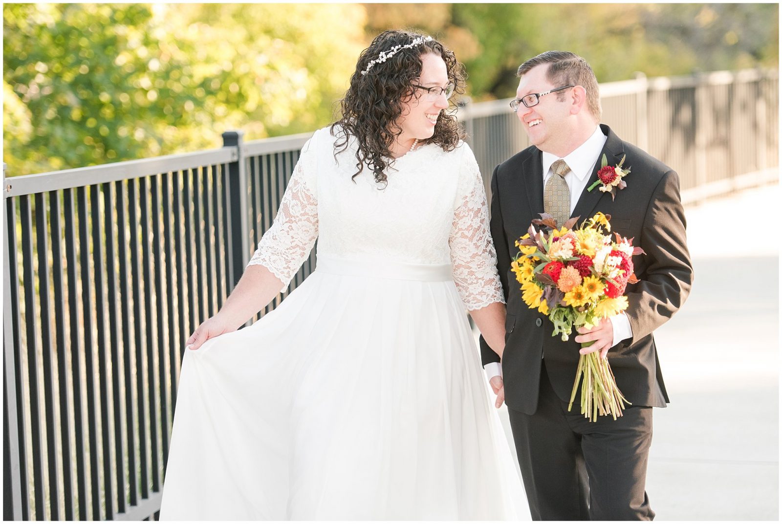 Logan Temple Fall Wedding and Logan Country Club Reception | Jessie and ...