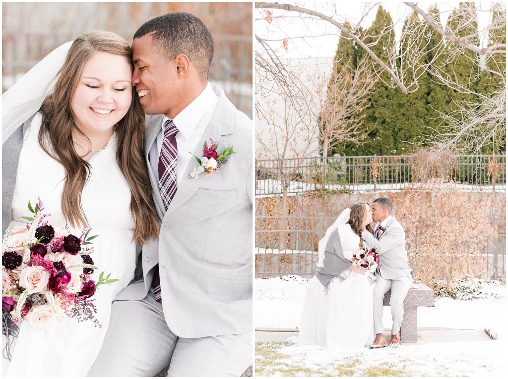 Jordan River Temple Winter Wedding | Jessie and Dallin Photography