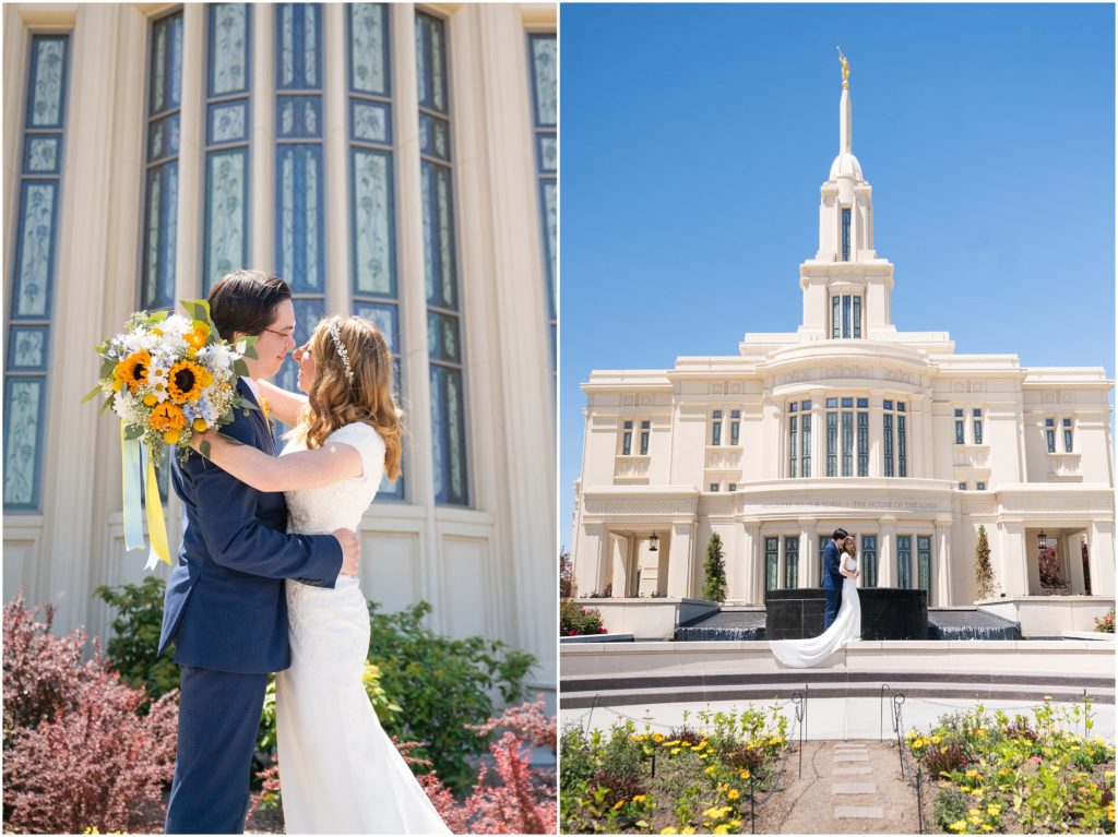 Payson Temple and White Willow Wedding
