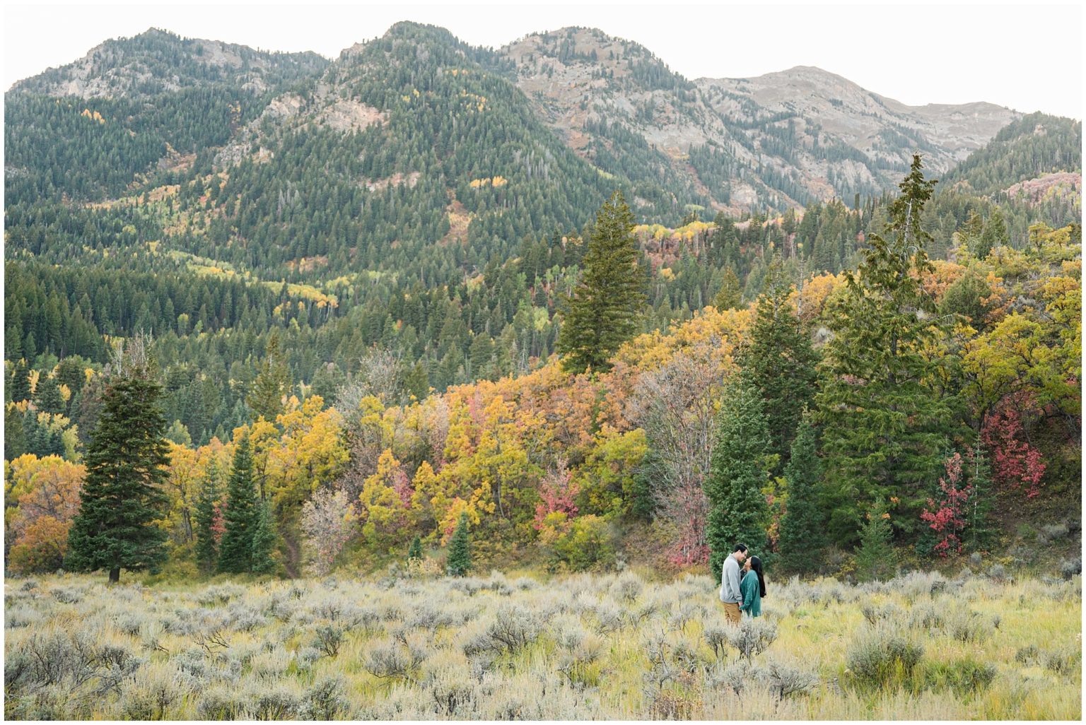 Tibble Fork Fall Engagement Session | Jessie and Dallin Photography